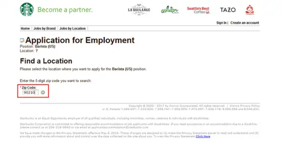 Starbucks Job Application & Careers