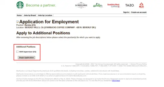 Starbucks Job Application & Careers