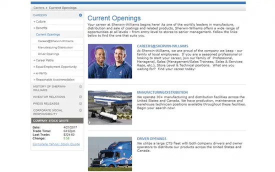Sherwin-Williams Job Application & Careers