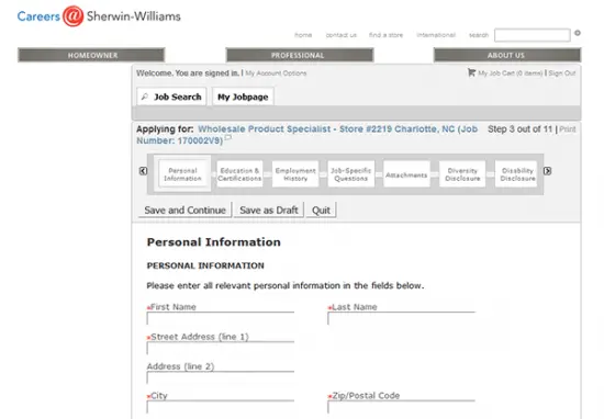 Sherwin-Williams Job Application & Careers