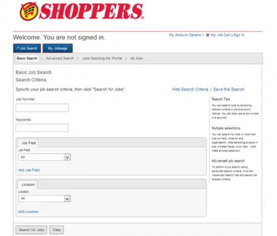 Shoppers Food Job Application & Careers