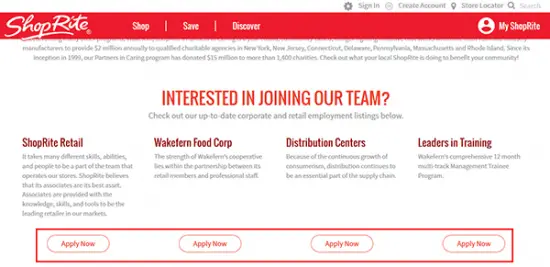 ShopRite Job Application & Careers