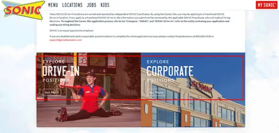 Sonic Job Application & Careers