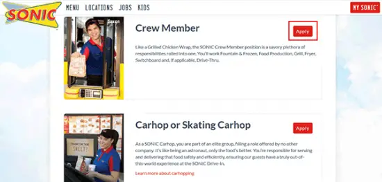 Sonic Job Application & Careers
