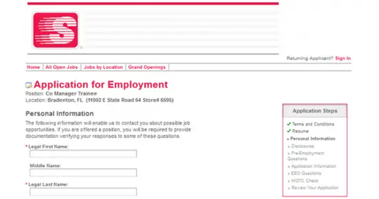 Speedway Job Application & Careers