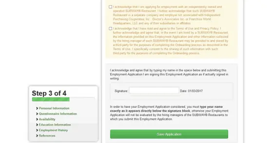 Subway Job Application & Careers