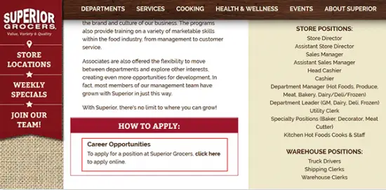 Superior Grocers Job Application & Careers