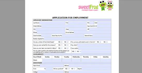 Sweet Frog Job Application & Careers