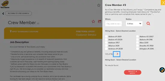 Taco Bueno Job Application & Careers