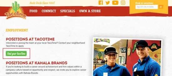 Taco Time Job Application & Careers