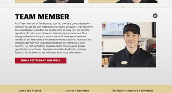 Tim Hortons Job Application & Careers