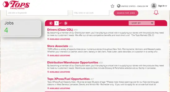 Tops Friendly Market Job Application & Careers