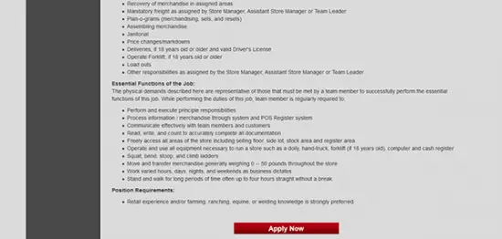 Tractor Supply Company Job Application & Careers