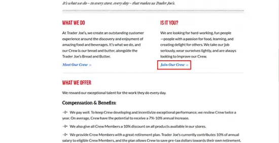 Trader Joe's Job Application & Careers