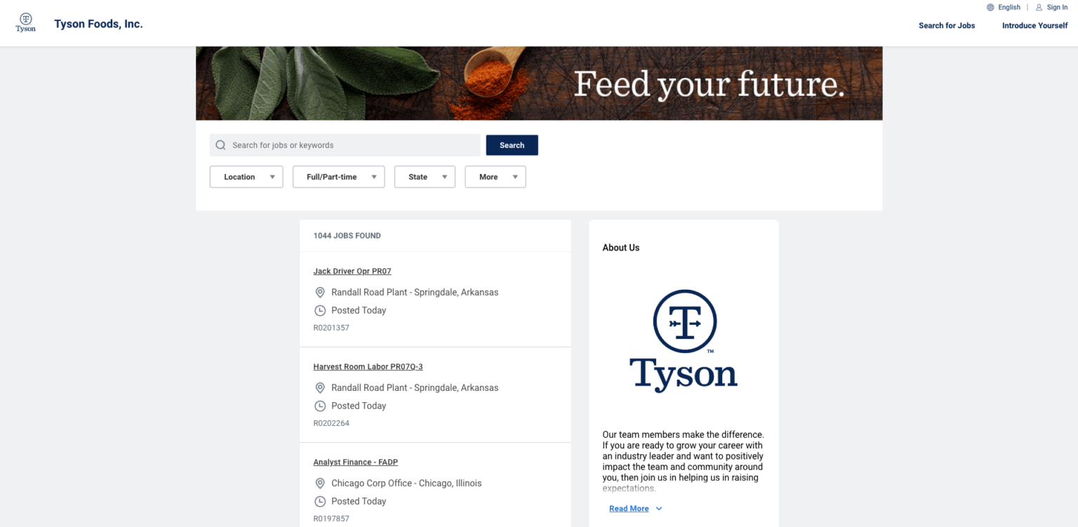 Tyson Foods Job Application & Careers | (Apply Inside!)