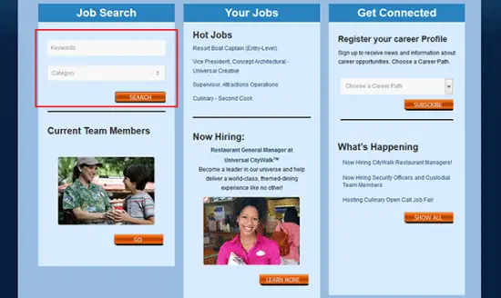 Universal Studios Job Application & Careers