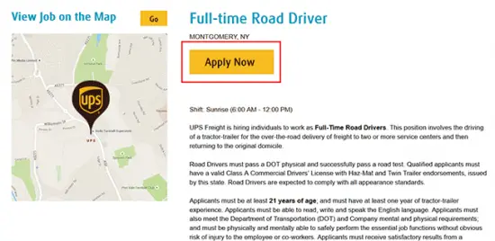 UPS Job Application & Careers
