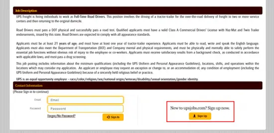 UPS Job Application & Careers