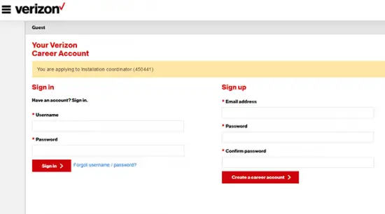 Verizon Wireless Job Application & Careers