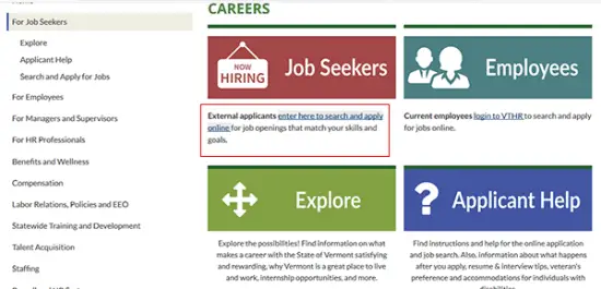 Vermont Job Application & Careers