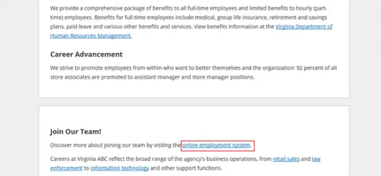 Virginia ABC Job Application & Careers