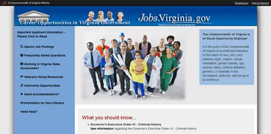 Virginia Job Application & Careers