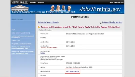 Virginia Job Application & Careers
