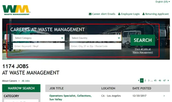 Waste Management Job Application & Careers