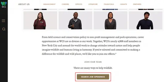 WCS Job Application & Careers