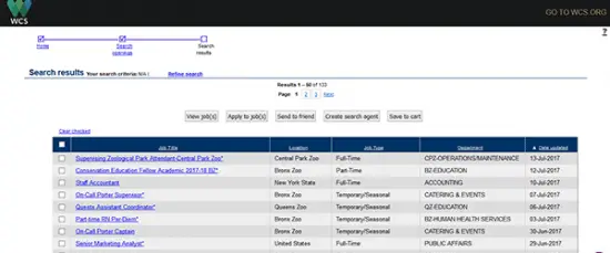 WCS Job Application & Careers