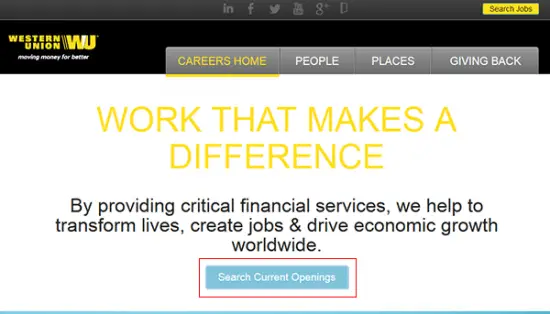 Western Union Job Application & Careers