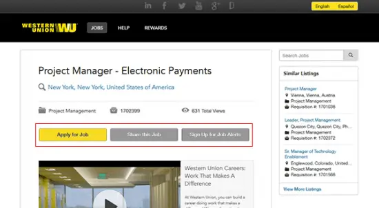 Western Union Job Application & Careers