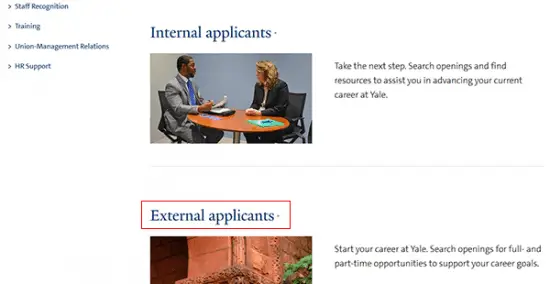 Yale University Job Application & Careers