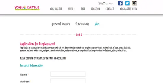 Yogi Castle Job Application & Careers