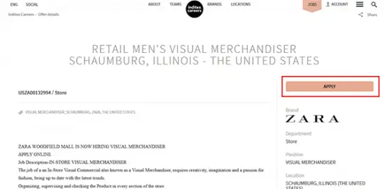 Zara Job Application & Careers